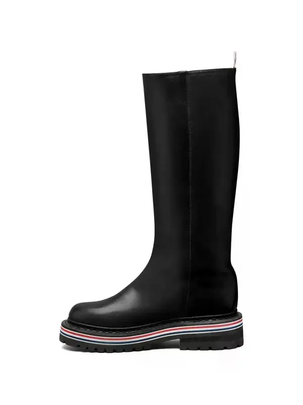 Thom Browne Rwb-stripe Leather Boots