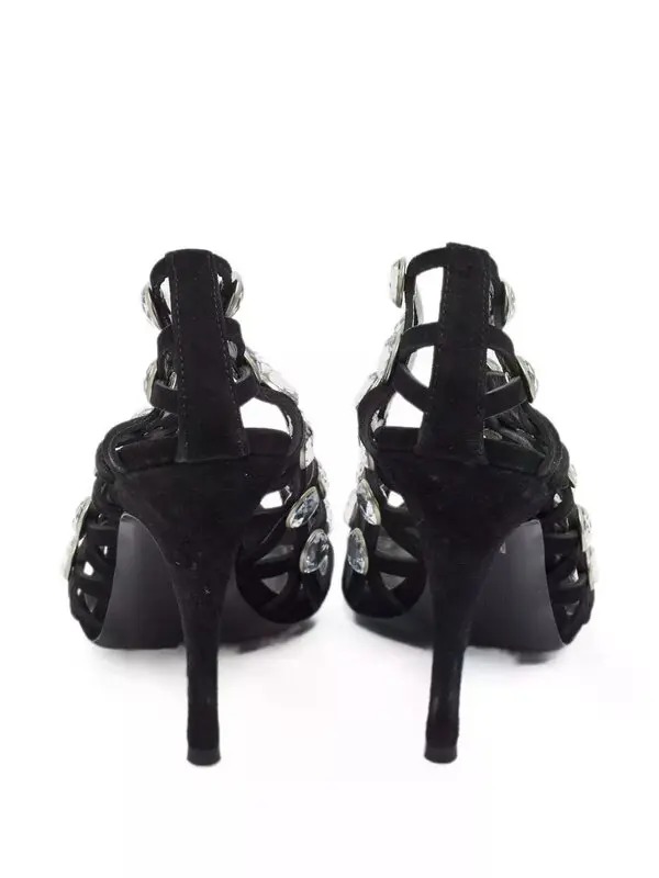 Attico Grid Crystal-embellished Pumps