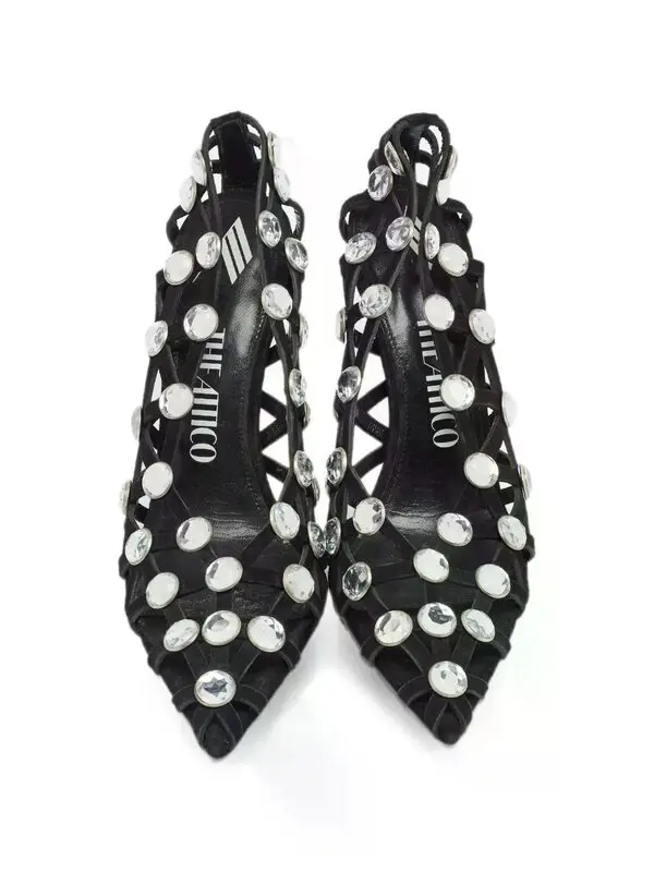 Attico Grid Crystal-embellished Pumps