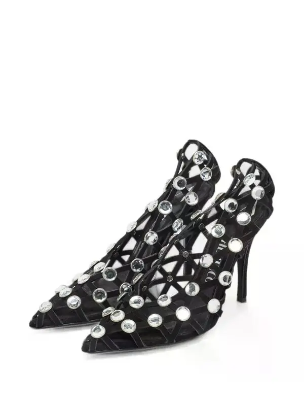 Attico Grid Crystal-embellished Pumps