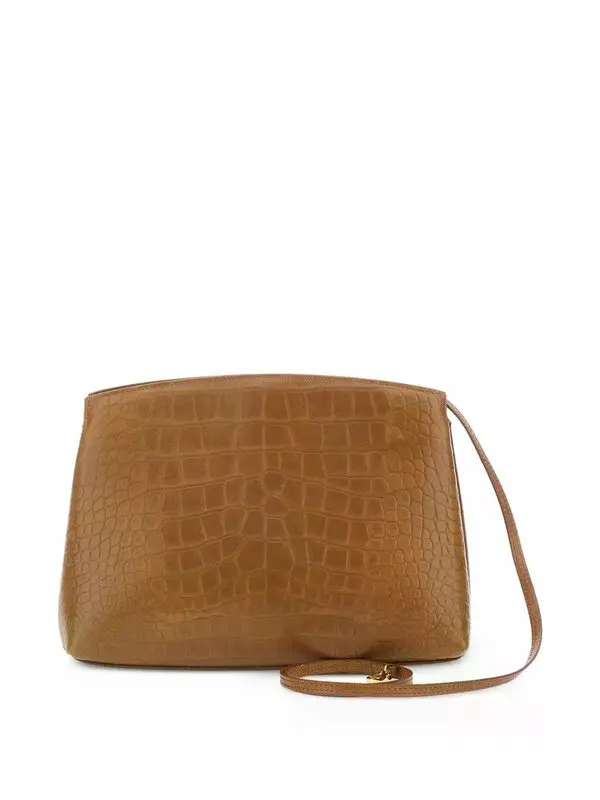 LIFFNER Pushlock Pouch Croc-effect Clutch Bag