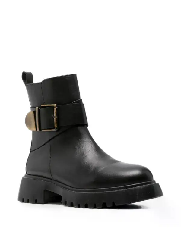 SERGIO MORETTI FIRENZE Buckle-strap Ankle Boots