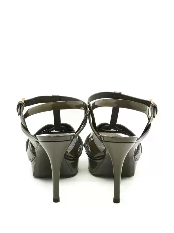 Saint Laurent Tribute Platform Sandals - Green