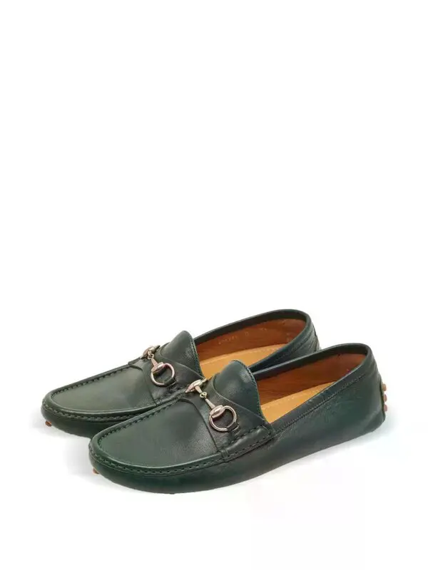 Gucci Horsebit Leather Loafers - Green