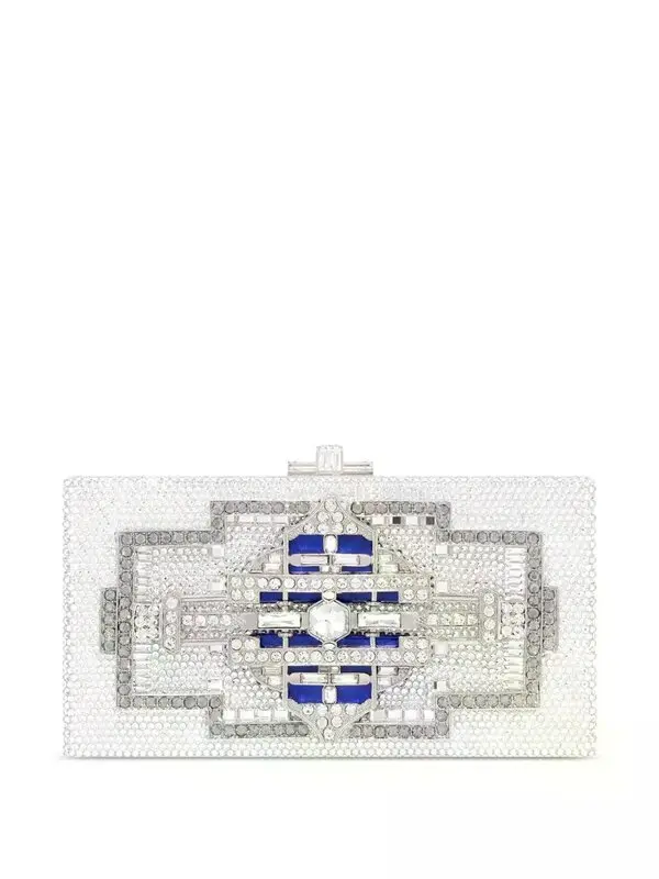 Judith Leiber Crystal Embellished Geometric Clutch Bag