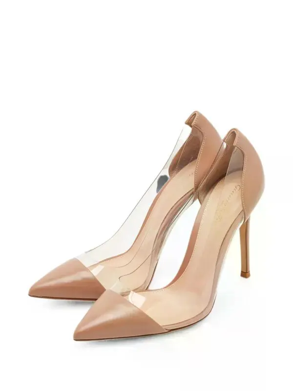 GIANVITO ROSSI Plexi Leather Pumps