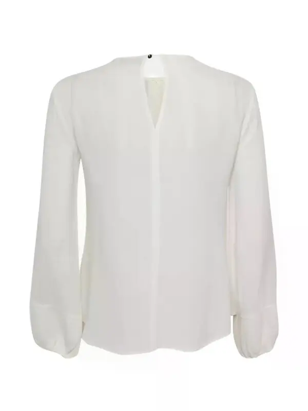Elisabetta Franchi Crepe Trim Detail Top - White
