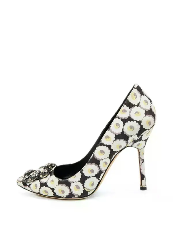 Manolo Blahnik Hangisi Floral-print Pumps
