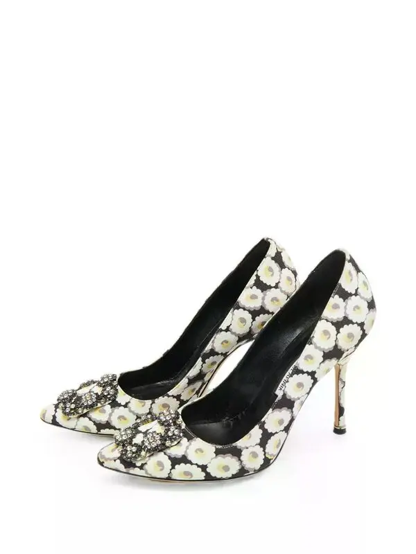 Manolo Blahnik Hangisi Floral-print Pumps