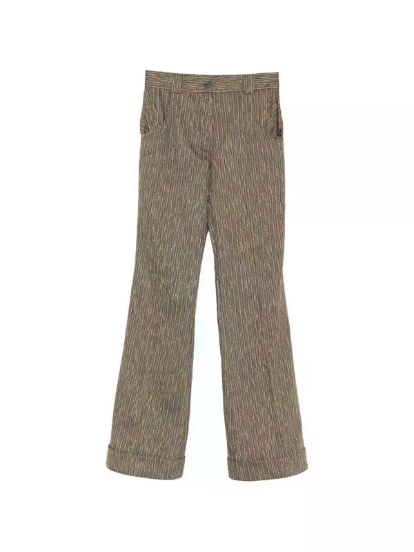 KIKO KOSTADINOV Charcoal Striped Flared Trousers