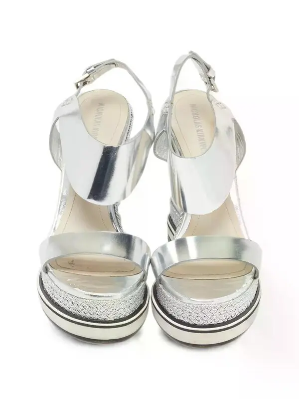 NICHOLAS KIRKWOOD Leda Leather Wedge Sandals