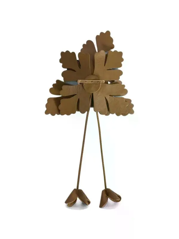Alberta Ferretti Floral Motif Leather Brooch
