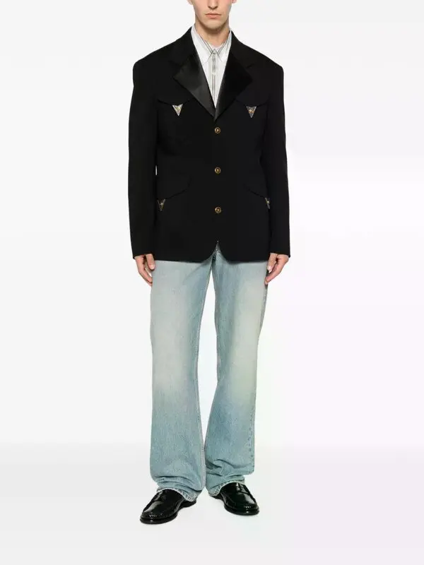 Versace Long-sleeve Buttoned Blazer