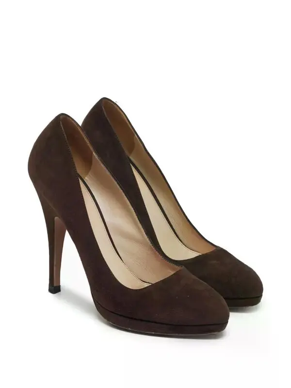 Prada Suede Platform Pumps