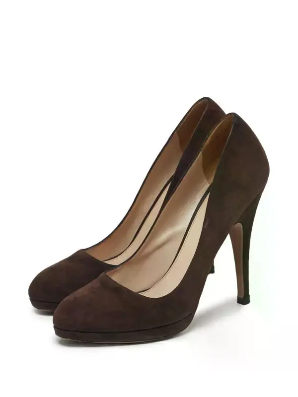 Prada Suede Platform Pumps