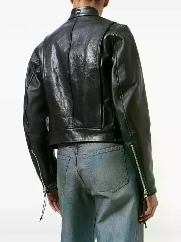 Our Legacy Buffed Leather Zip-up Jacket