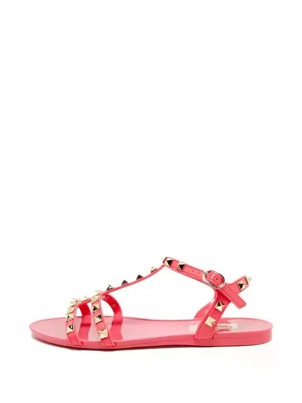 Valentino Garavani Rockstud Flat Sandals - Pink