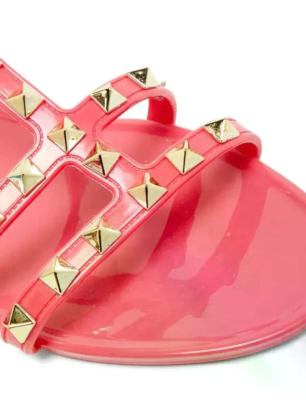 Valentino Garavani Rockstud Flat Sandals - Pink