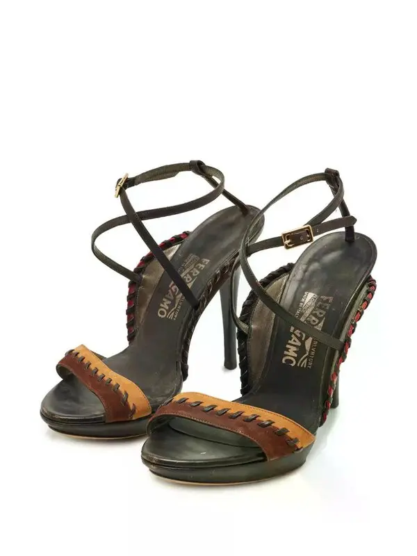 FERRAGAMO Leather Platform Sandals