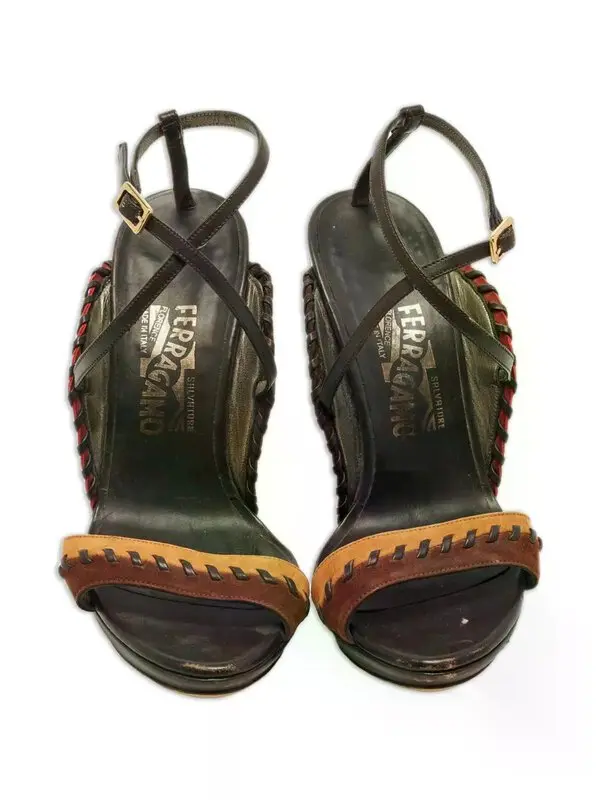 FERRAGAMO Leather Platform Sandals