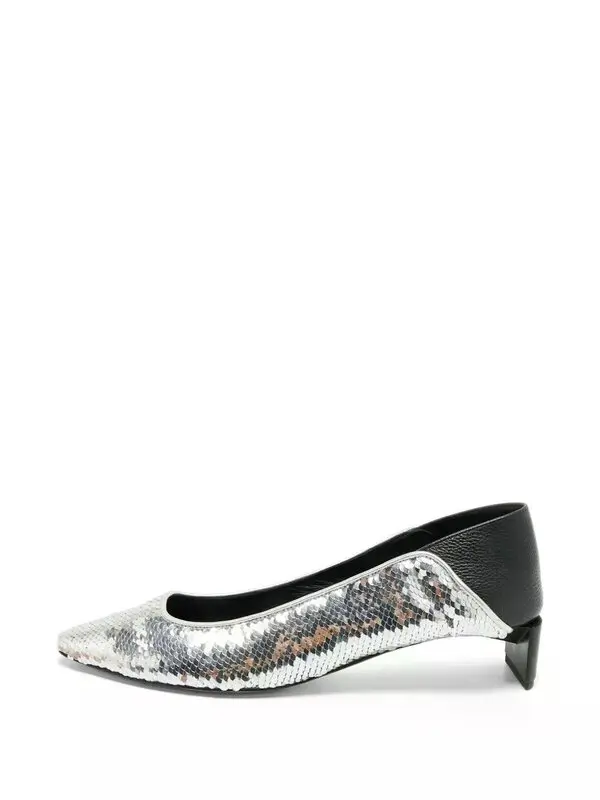 Loewe Sequin Embellishment Pumps - Silver