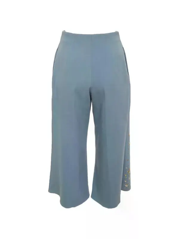 Elisabetta Franchi Star And Stud Embellished Wide-leg Trousers