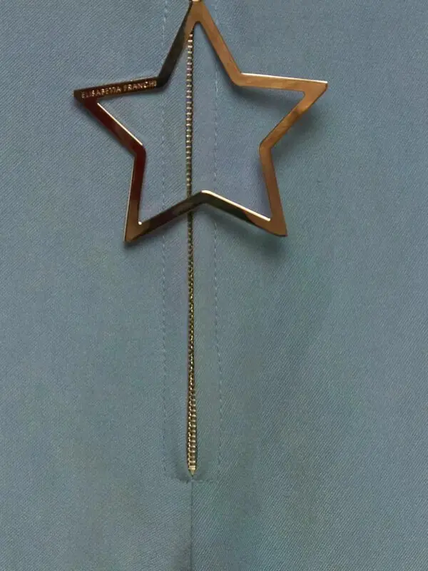 Elisabetta Franchi Star And Stud Embellished Wide-leg Trousers