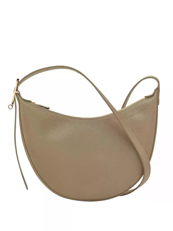 Longchamp Le Foulonné Grained Cowhide Leather Crossbody Bag - Neutrals