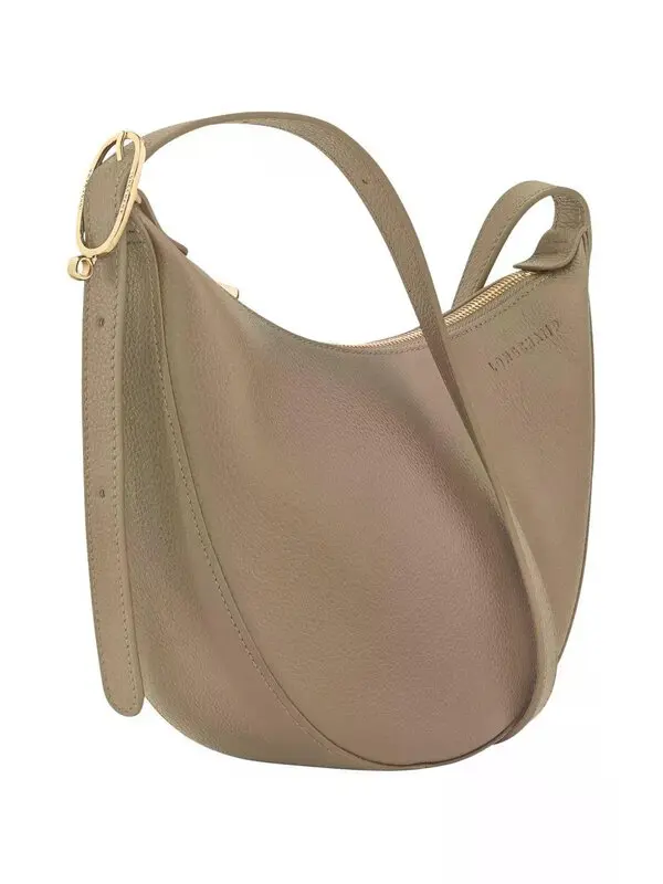Longchamp Le Foulonné Grained Cowhide Leather Crossbody Bag - Neutrals