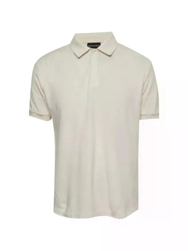 Emporio Armani Back-print Polo Shirt - Neutrals