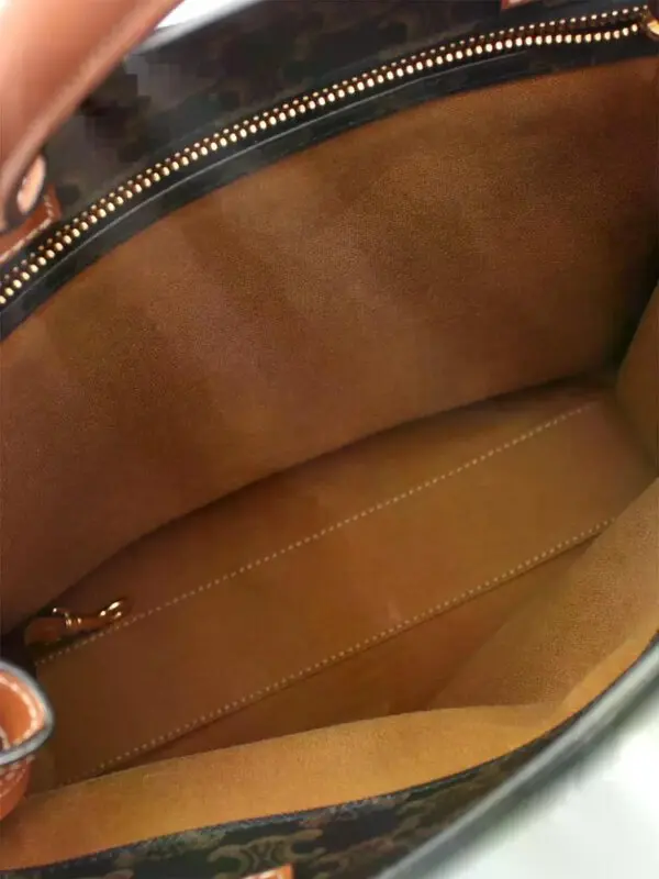 Celine Triomphe Canvas Logo Print Tote Bag
