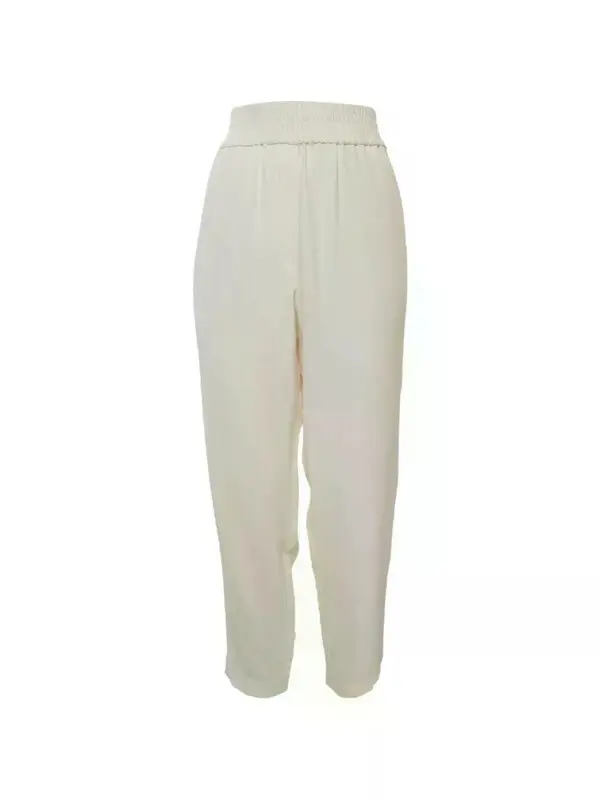 Brunello Cucinelli Crepe Regular-fit Trousers - Neutrals