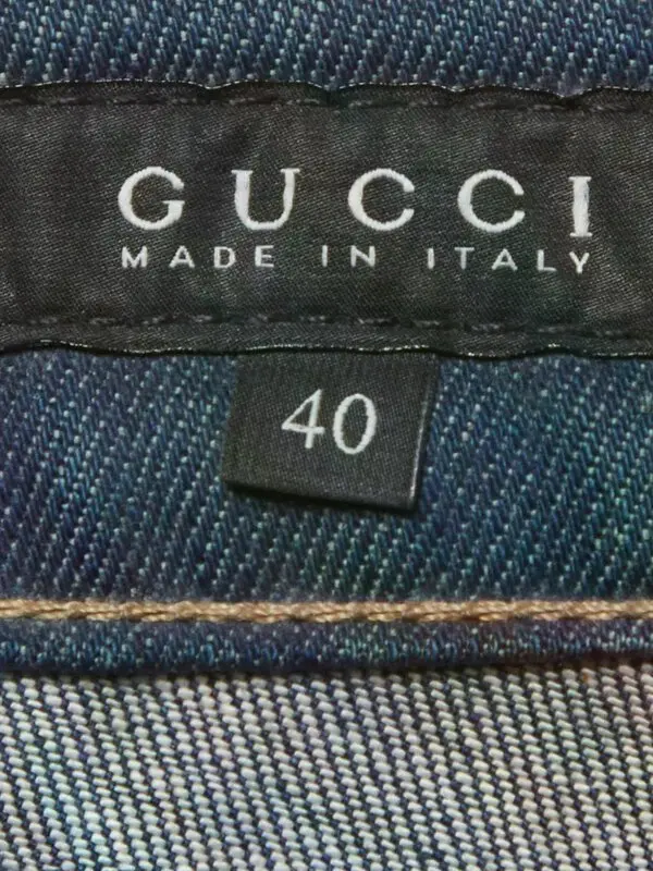 Gucci Flared Jeans With Logo Patch