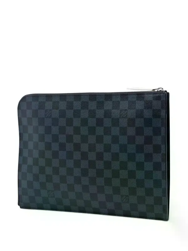 LOUIS VUITTON Damier Cobalt Pochette Jour Gm Clutch Bag - Black