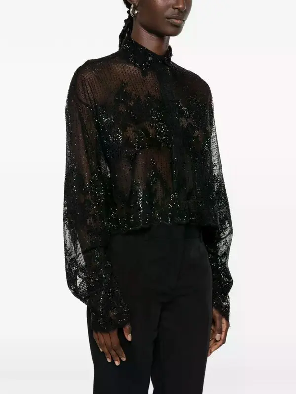 Ermanno Scervino Embellished Lace Shirt