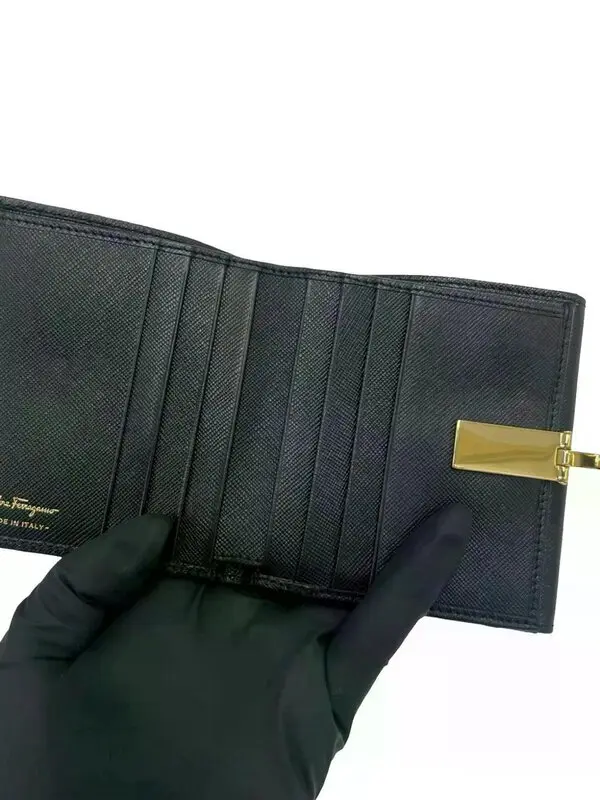 FERRAGAMO 2010-2026 Leather Gancini Bifold Wallet Small Wallets