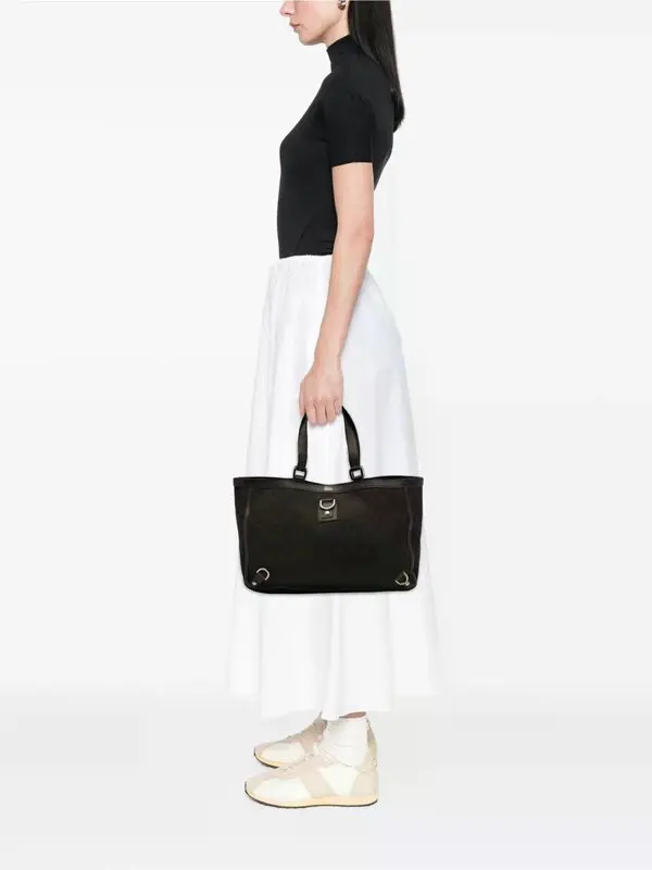 Gucci Gg Denim Abbey D-ring Tote Bag - Brown