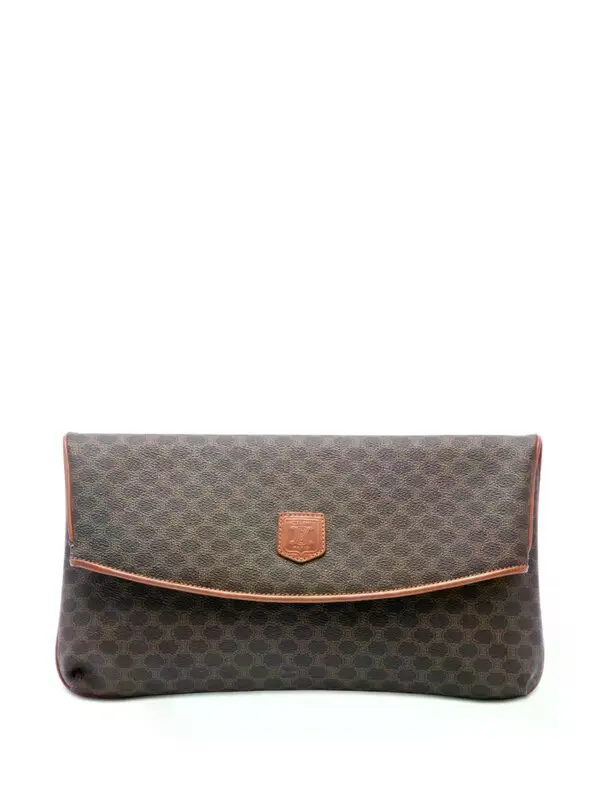 Celine Macadam Coated Canvas Clutch Bag