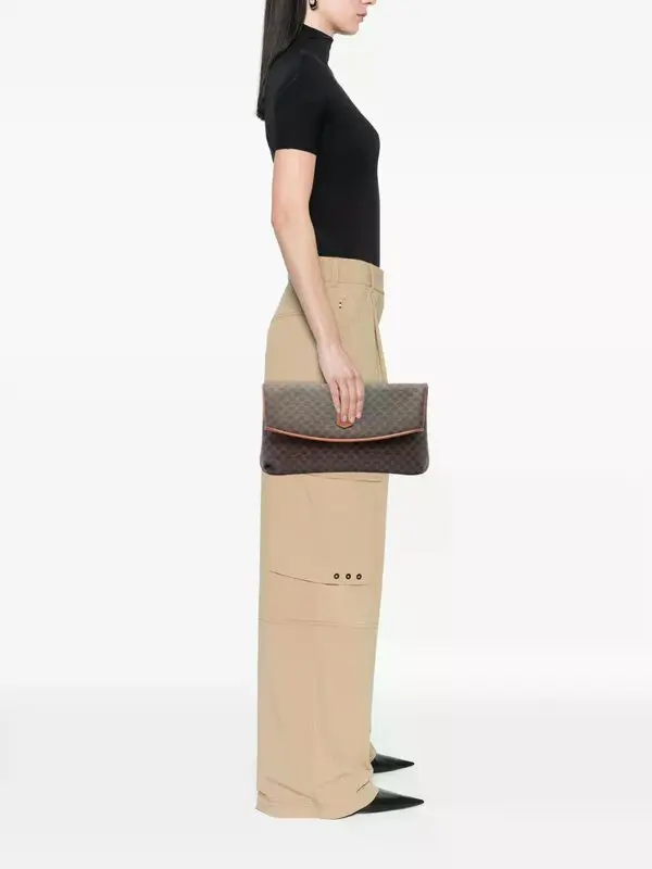 Celine Macadam Coated Canvas Clutch Bag
