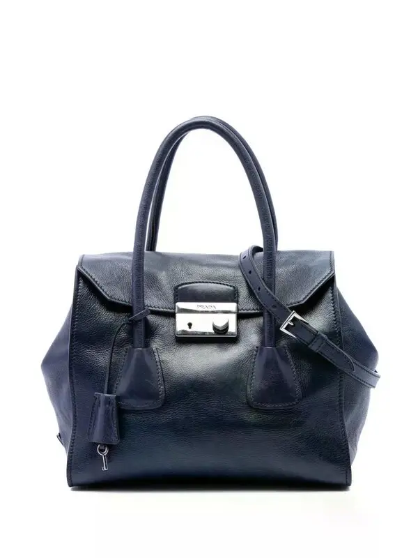 Prada Glace Calf Sound Lock Satchel