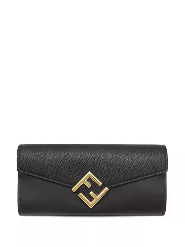 Fendi 2010-2026 Leather Ff Diamonds Continental Wallet Long Wallets