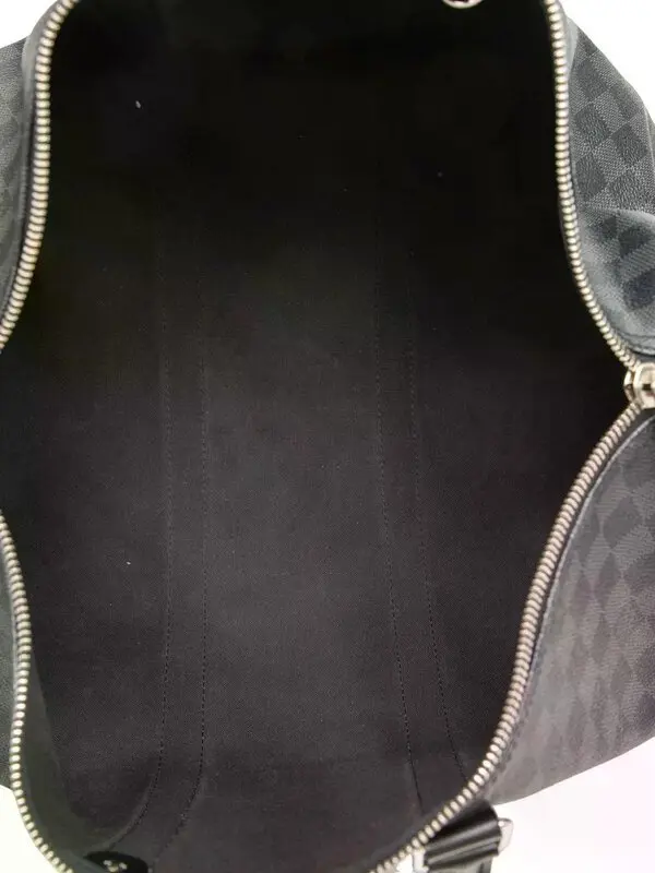 LOUIS VUITTON Damier Graphite Keepall Bandouliere 45 Travel Bag - Black