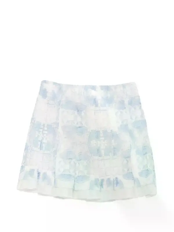 Ermanno Scervino Lace Overlay Pleated Mini Skirt