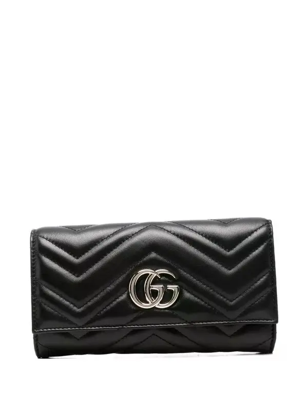 Gucci Gg Marmont Matelassé Wallet - Black