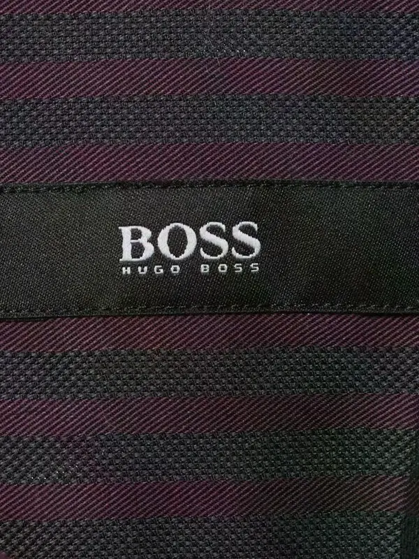 BOSS Striped Long-sleeve Cotton Shirt