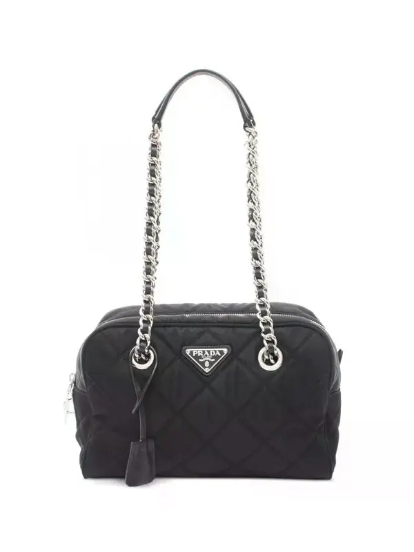 Prada Tessuto Shoulder Bag - Black