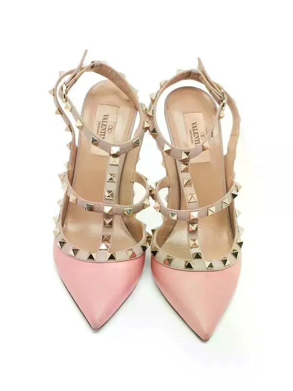 Valentino Garavani Rockstud Leather Heeled Pumps
