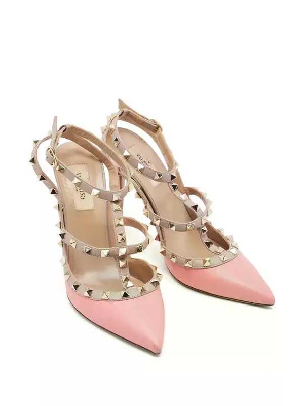 Valentino Garavani Rockstud Leather Heeled Pumps