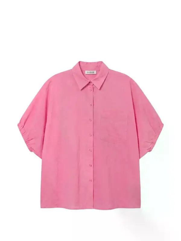 SOSUE Voile Blouse With Classic Collar - Pink