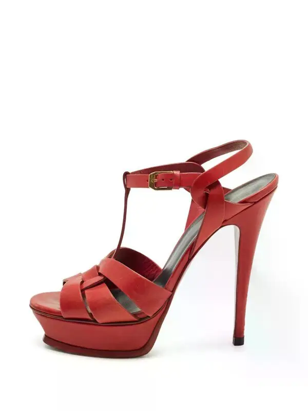 Saint Laurent Tribute Multi-strap Sandals - Red